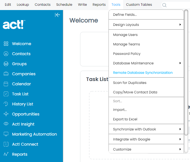 How to Create and Synchronize a Remote Database in Act! Premium Cloud