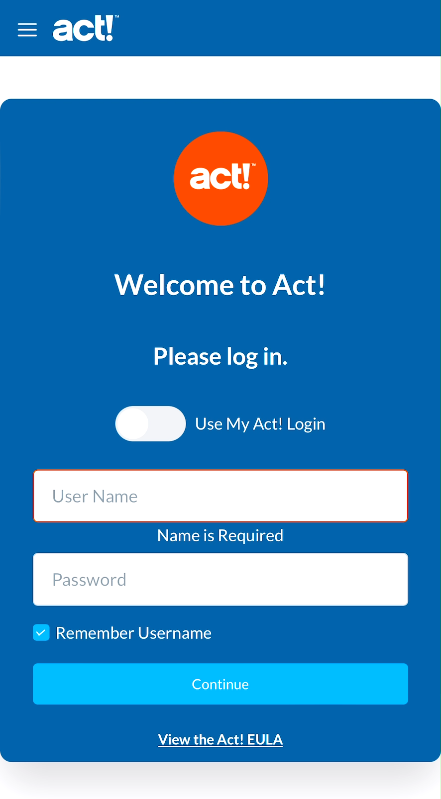 How do I set up Act! Companion?