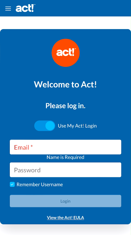How do I set up Act! Companion?