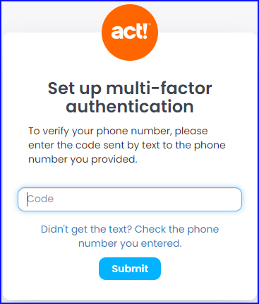 How do I configure Multi-Factor Authentication (MFA) in Act! Premium Cloud?