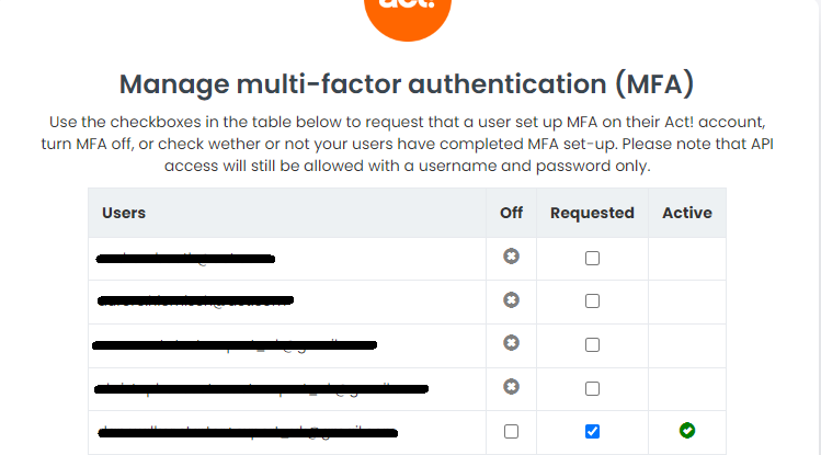How do I Register a Different Device for an Existing Act! Premium Cloud Multi-Factor ...