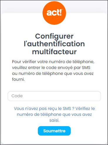Comment configurer l'authentification multifacteur (MFA) dans Act! Premium Cloud