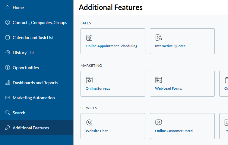 Configuring Initial Settings for Additional Features in Act! Advantage