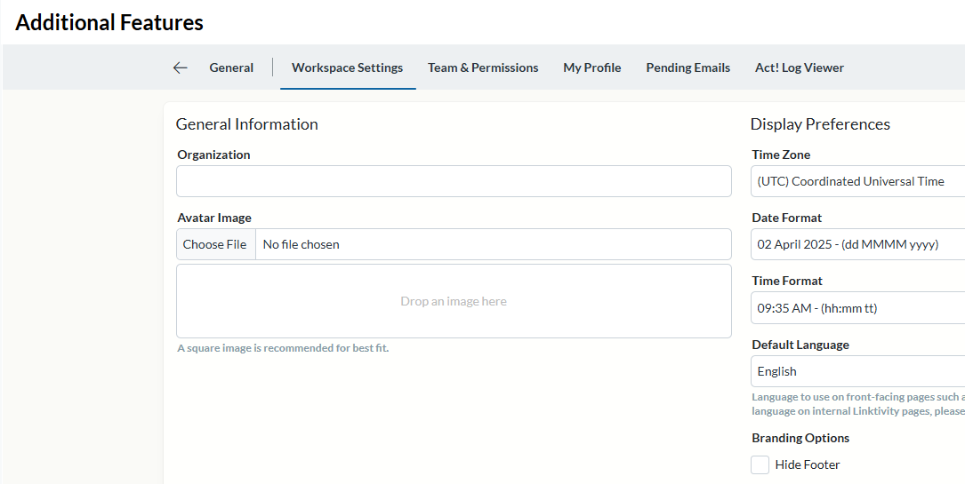 Configuring Initial Settings for Additional Features in Act! Advantage