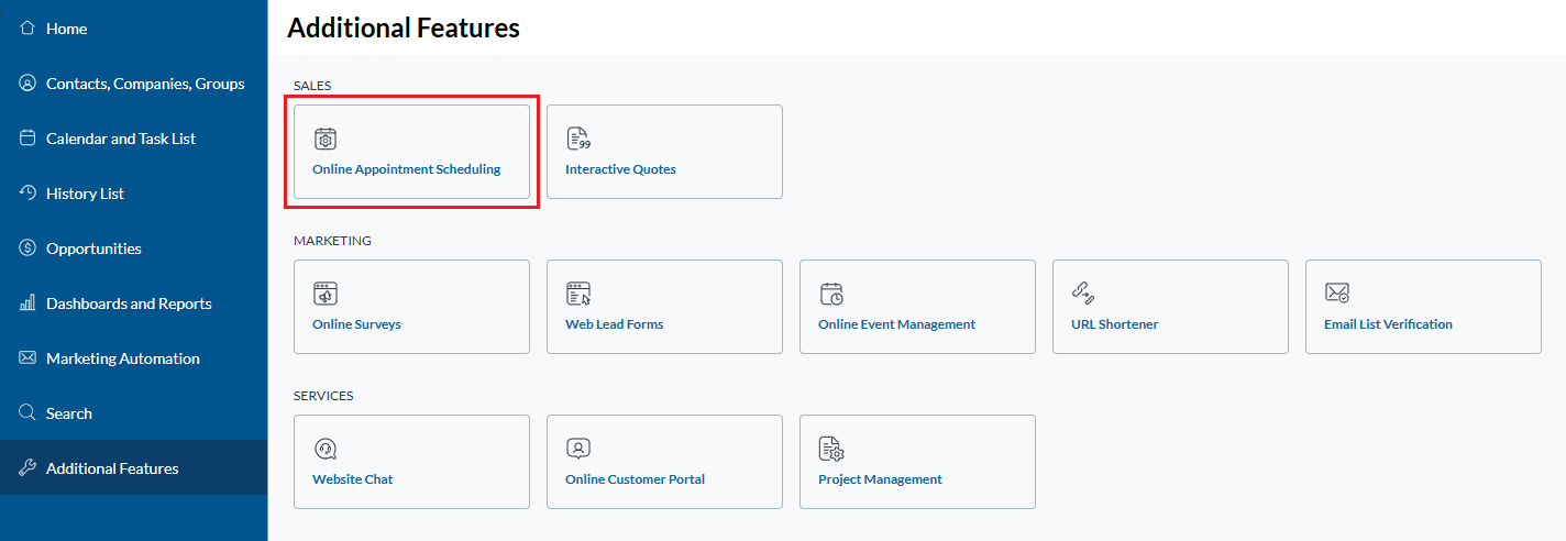 How to Configure the Initial Settings for Online Appointment Scheduling in Act! Advantage