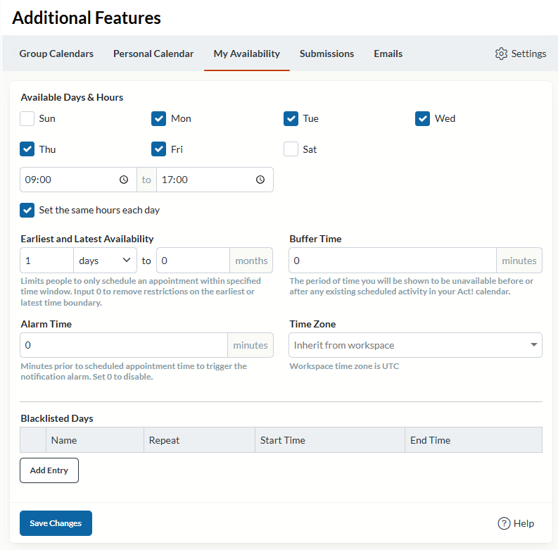 How to Configure the Initial Settings for Online Appointment Scheduling in Act! Advantage