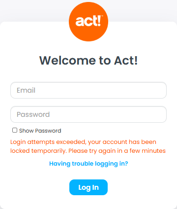 "Login attempts exceeded, your account has been locked temporarily ...