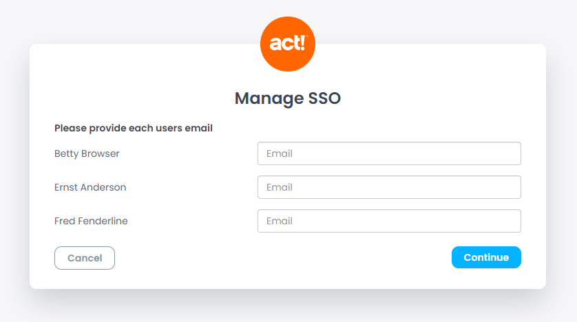 How do I give my existing database users an SSO login