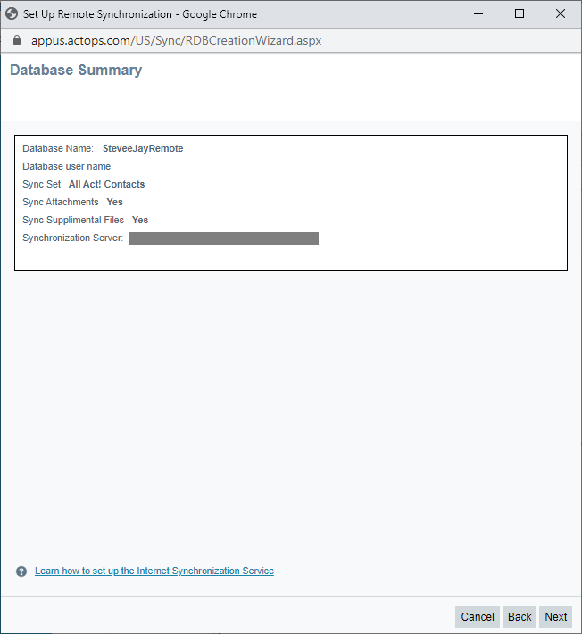 How to Create and Synchronize a Remote Database in Act! Cloud