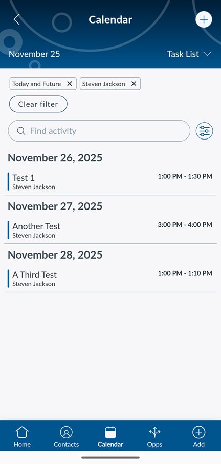 How to use the Task List in Act! Mobile